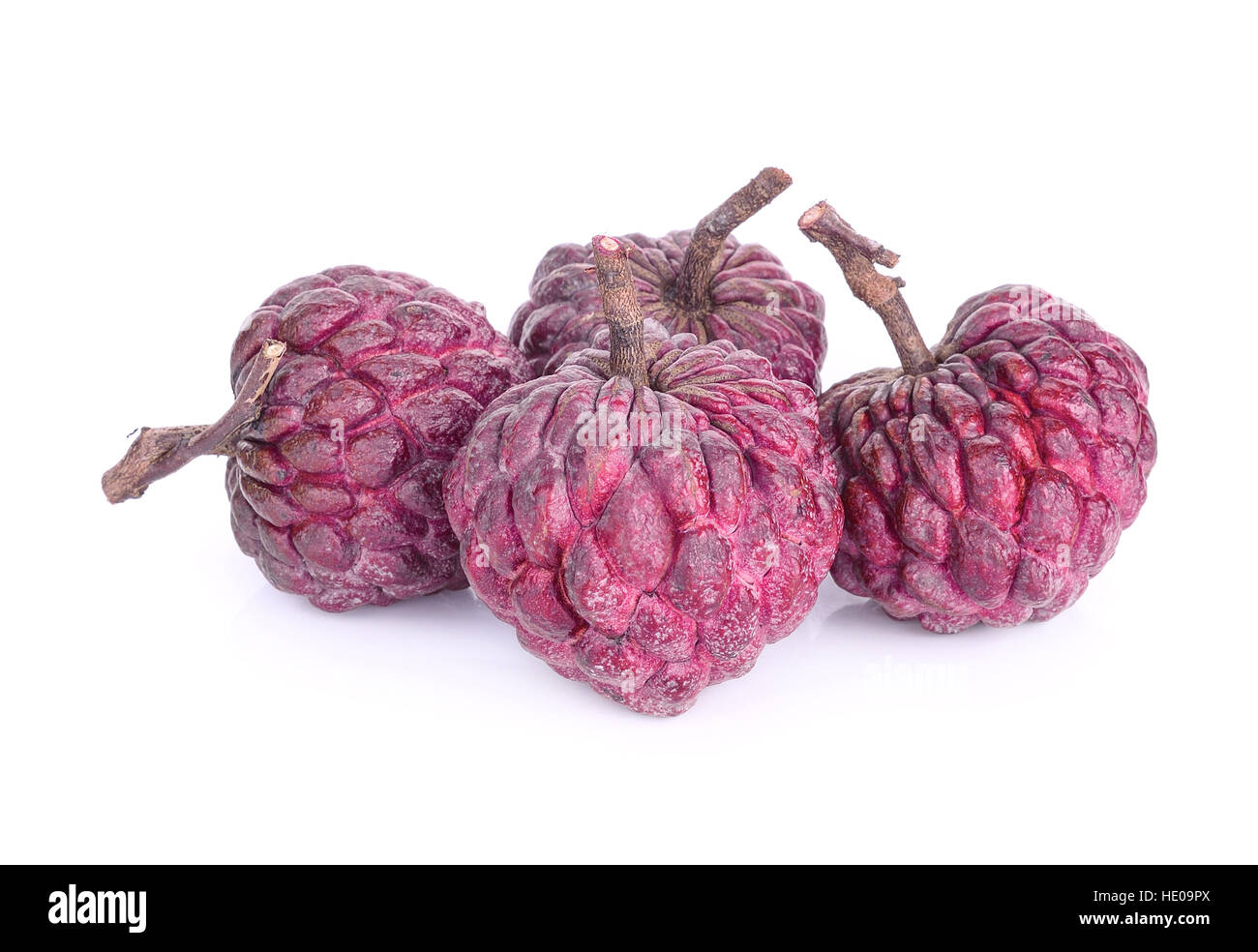 purple custard apple isolated on white Stock Photo - Alamy