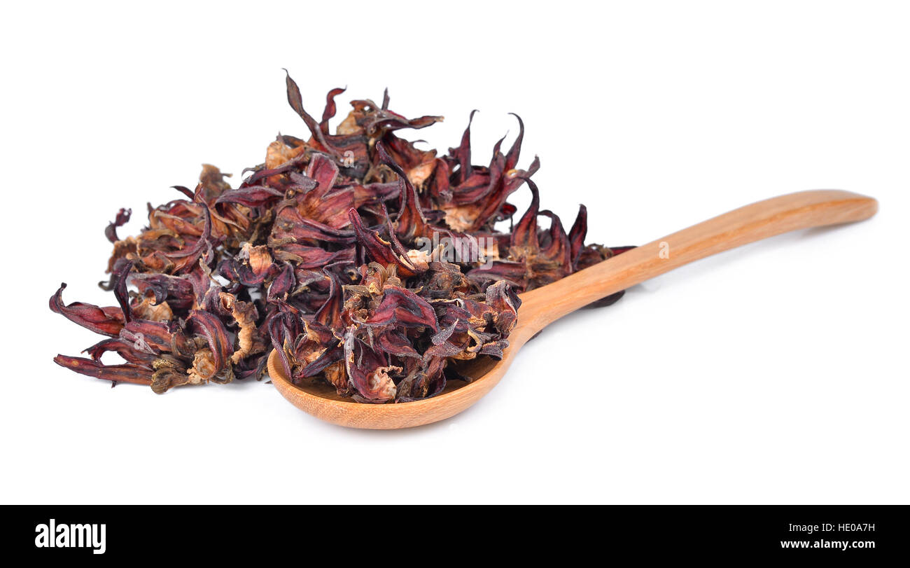 Dried okra in wooden spoon isolated on white Stock Photo - Alamy