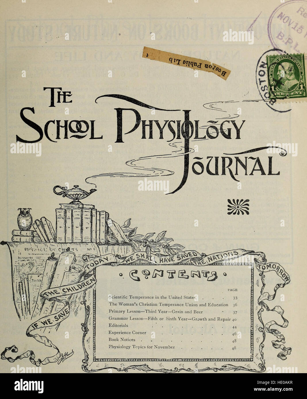 'The School Physiology Journal' (1902) covers the study of human ...