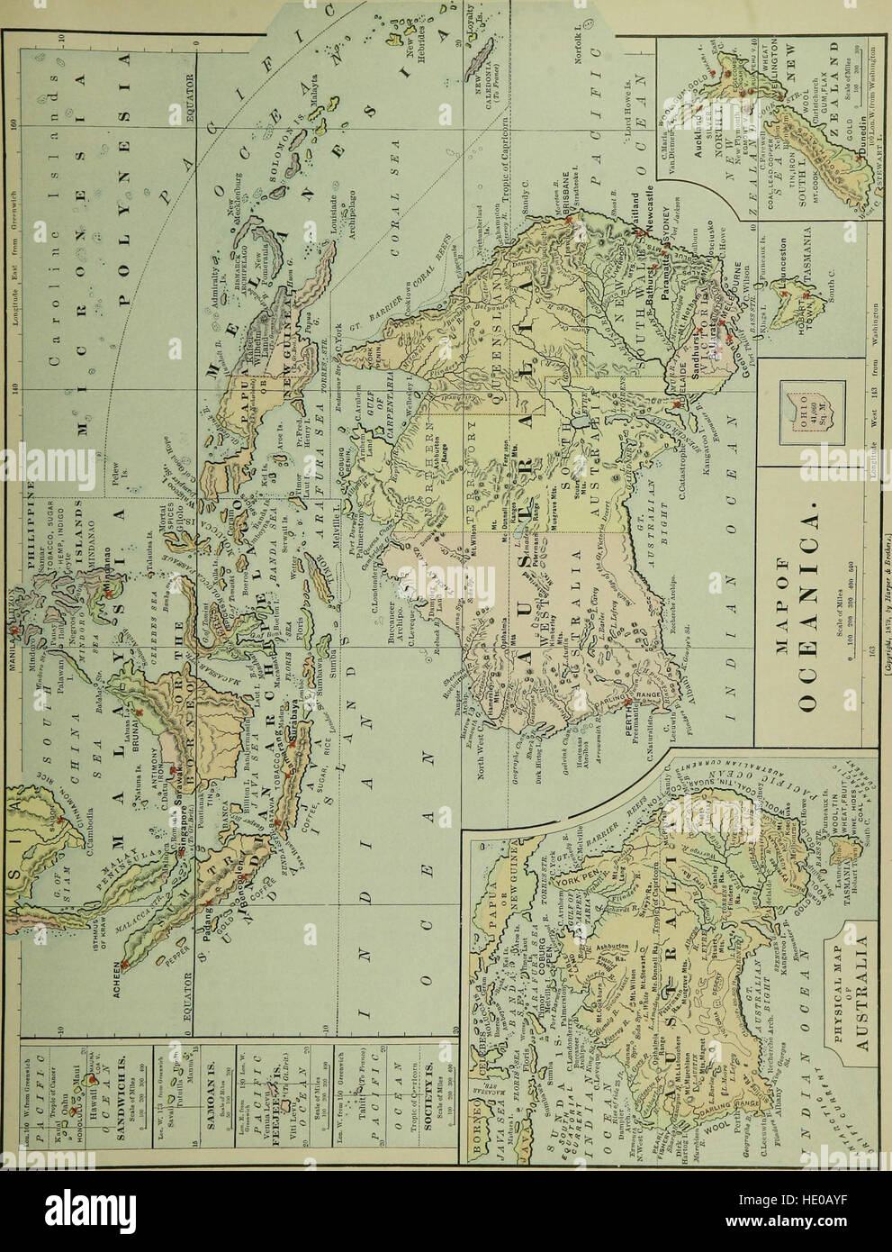 *Harper's School Geography* (1885) is an educational resource aimed at ...