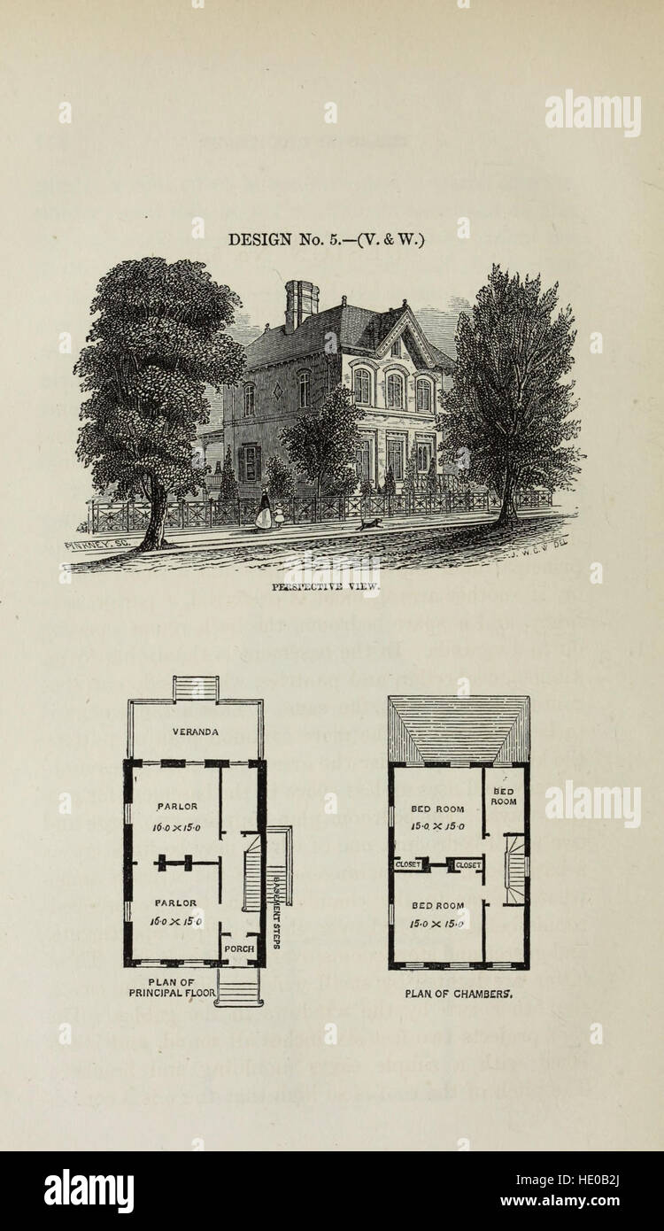 This 1874 work examines the architectural styles and features of villas ...