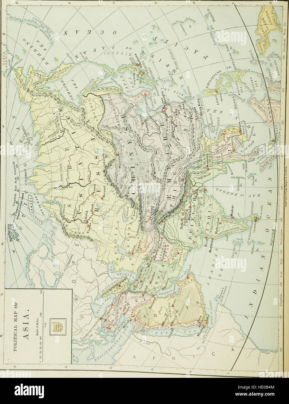Harper's school geography (1885 Stock Photo - Alamy