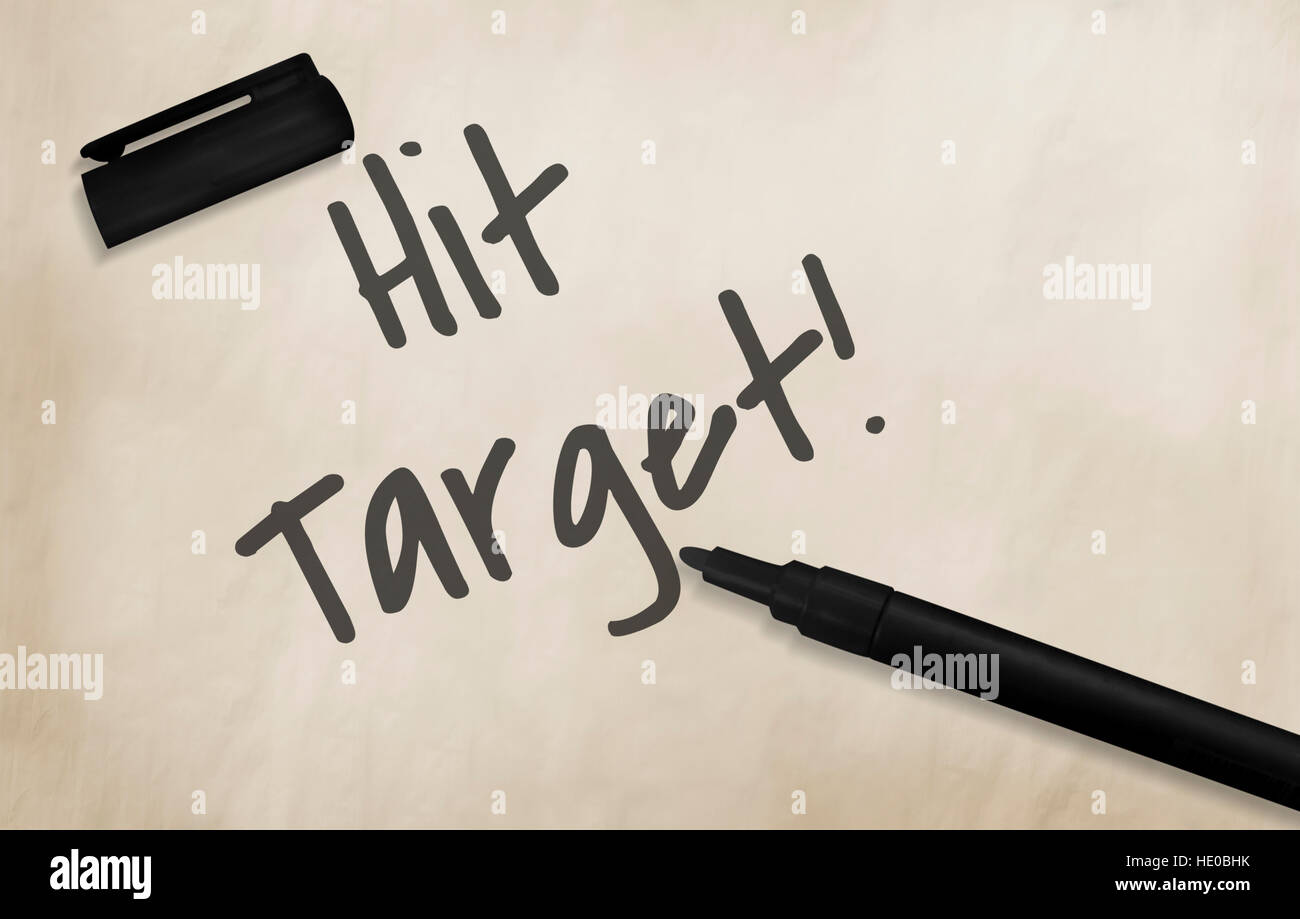 Hit Target Success Aim Mission Concept Stock Photo - Alamy