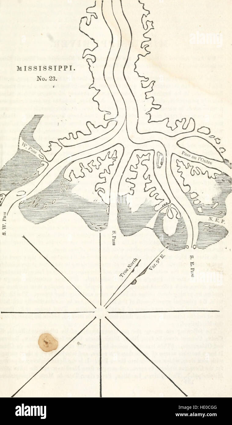 A navigation guide featuring charts of the Ohio and Mississippi Rivers ...
