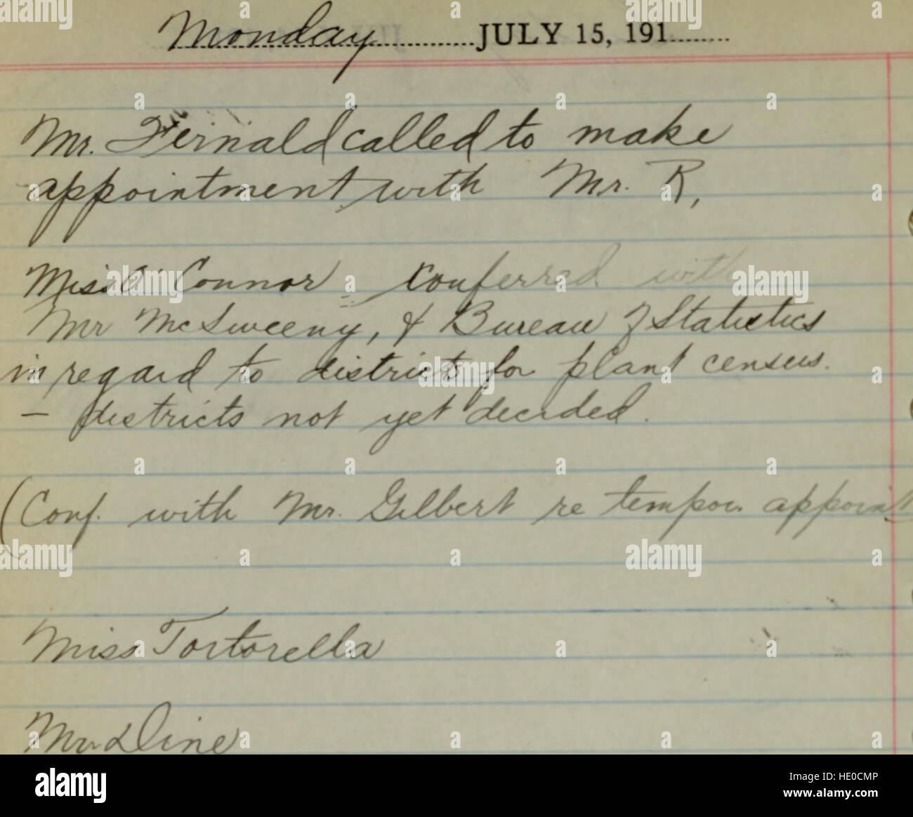 The professional diaries of Alice Winifred O'Connor from 1918, offering ...