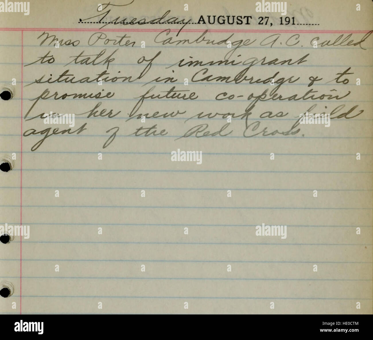 The *Alice Winifred O'Connor Professional Diaries* (1918) provide a ...