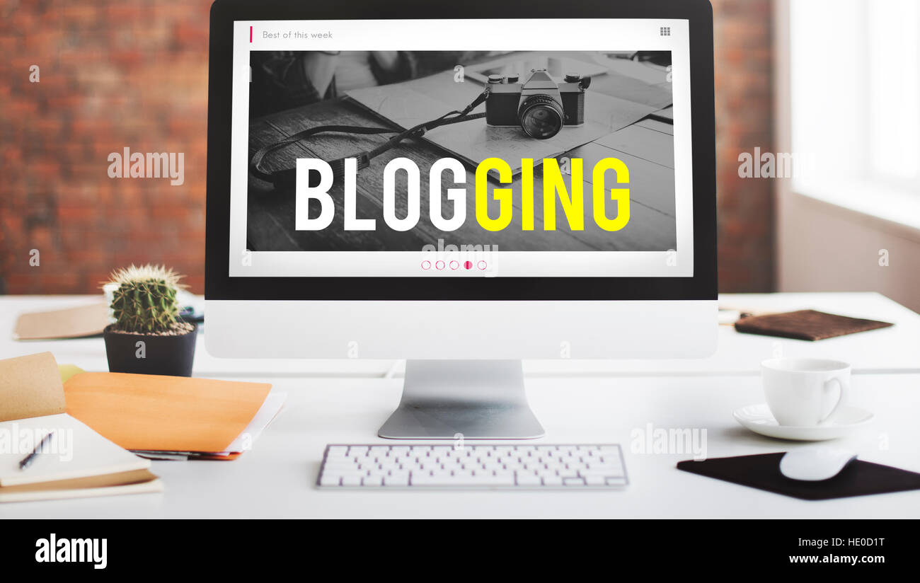 Blogging Gone Viral Camera Concept Stock Photo - Alamy