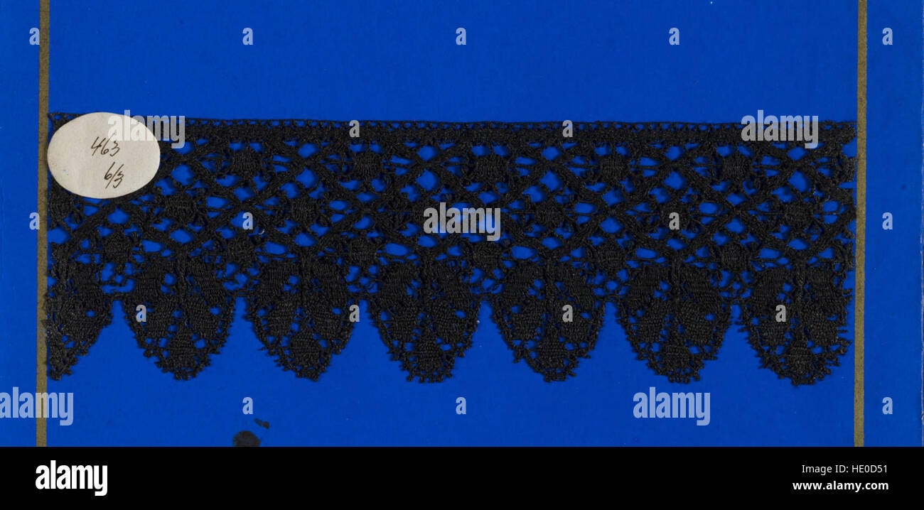 This 1900 lace sample book features a variety of lace designs ...