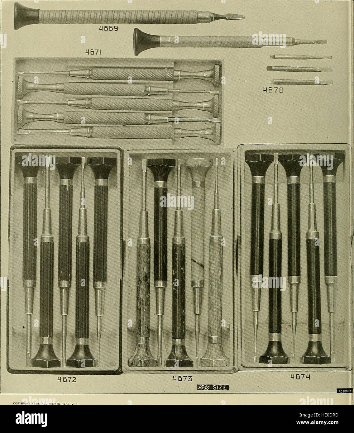 This 1899 catalog lists tools, equipment, and materials for watchmakers ...