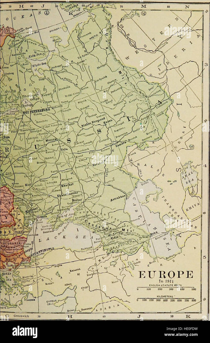 Europe map 1914 hi-res stock photography and images - Alamy