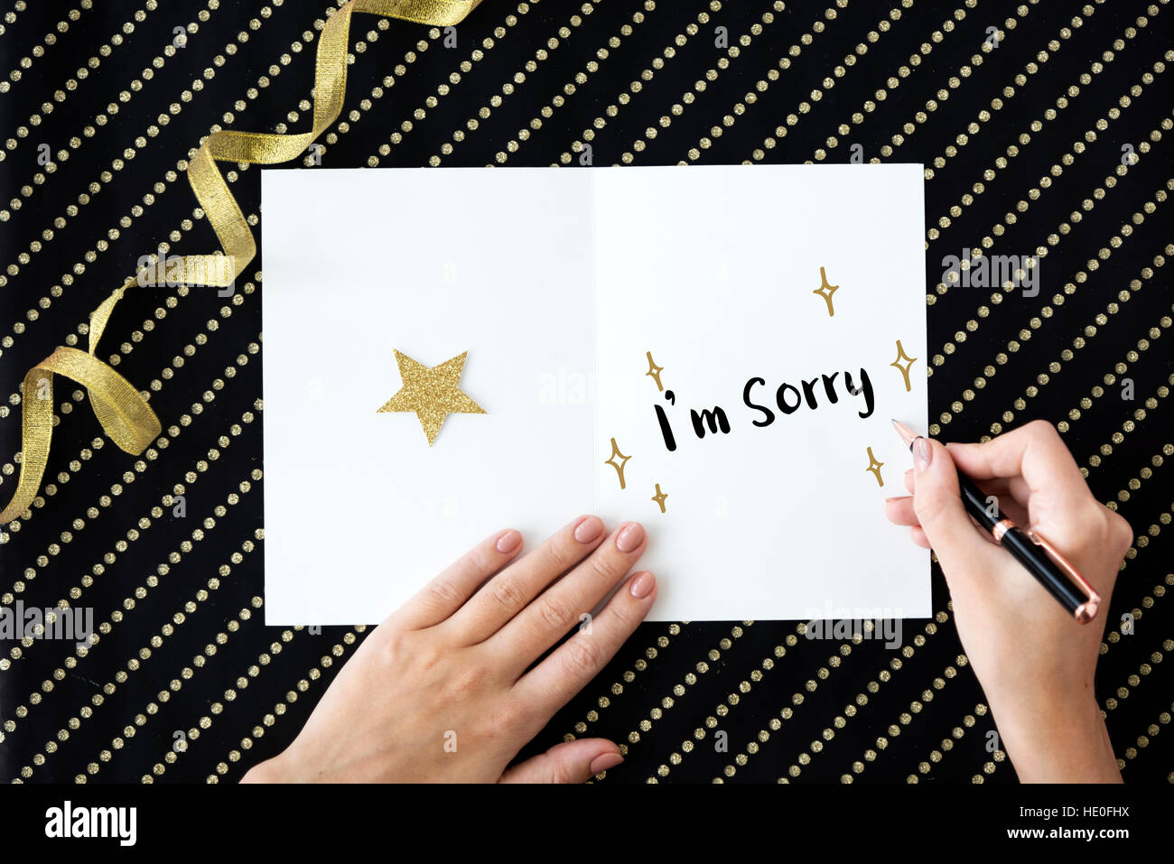 Sorry Forgive Forget Card Concept Stock Photo - Alamy