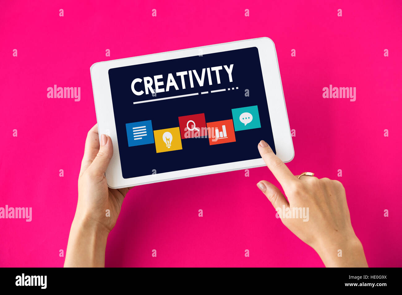 Creative Ideas Icon Boxes Concept Stock Photo - Alamy