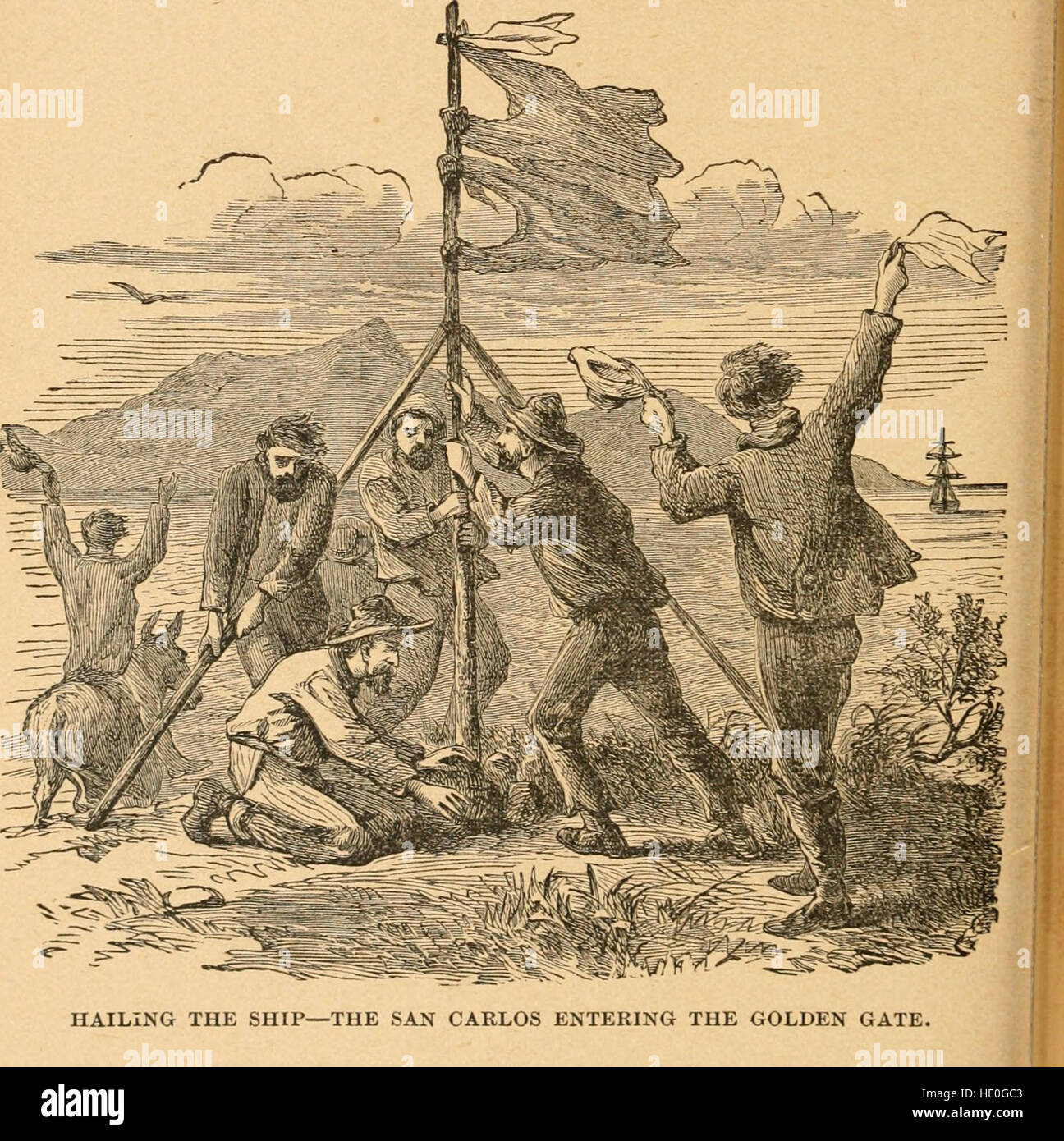 Early american settler illustrations hi-res stock photography and ...