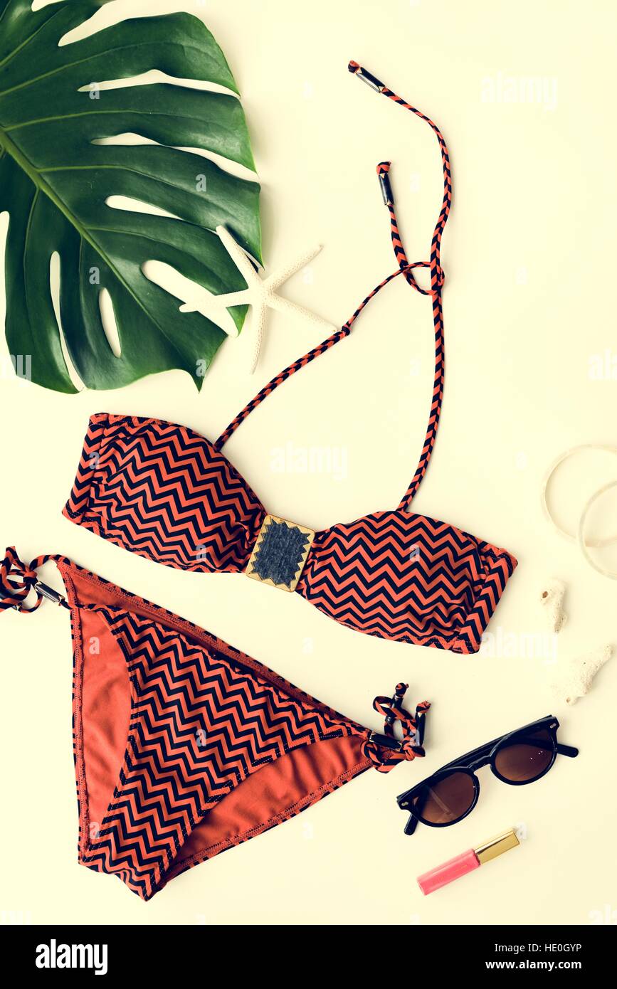 Beach Summer Holiday Vacation Bikini Swimwear Concept Stock Photo - Alamy