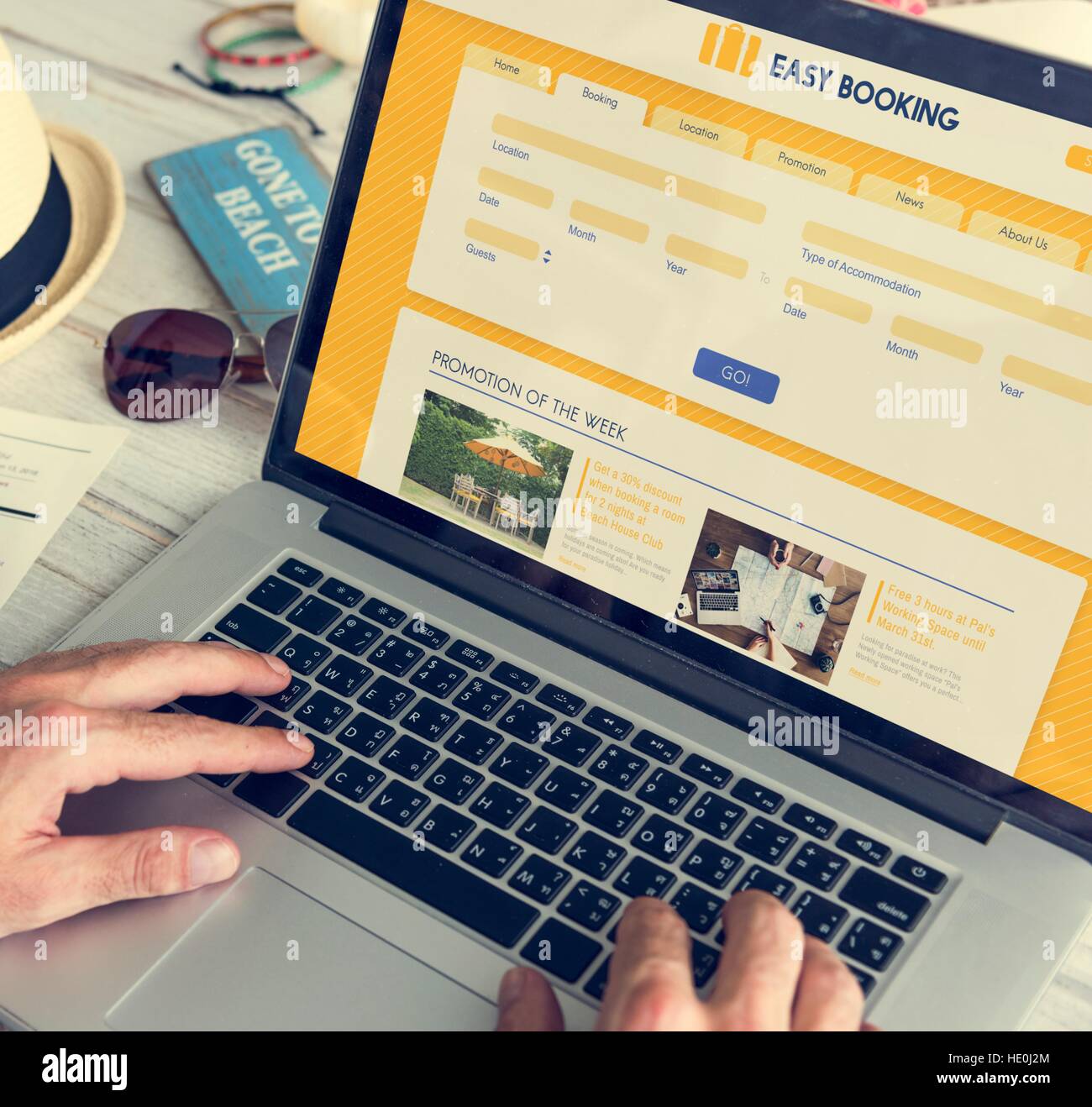 Person Booking Flight Online Concept Stock Photo - Alamy