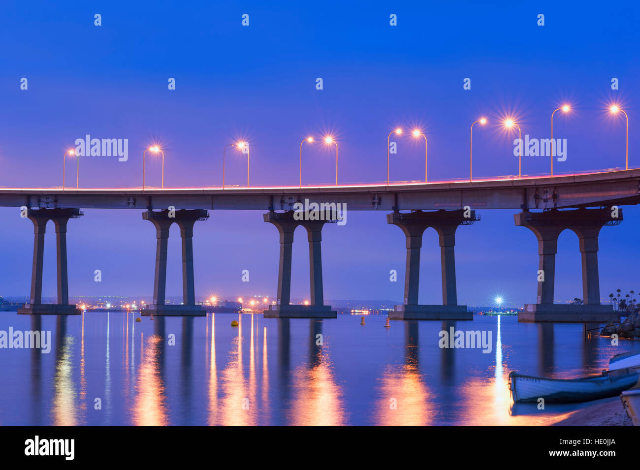 Coronado Bridge at night. Coronado, California, USA Stock Photo - Alamy