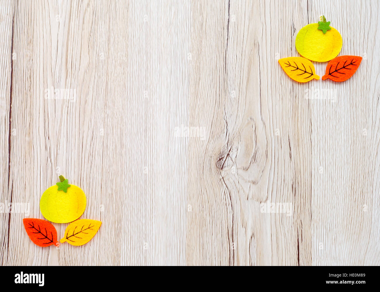 Pumpkin and Autumn Leaves Background for Children Stock Photo - Alamy