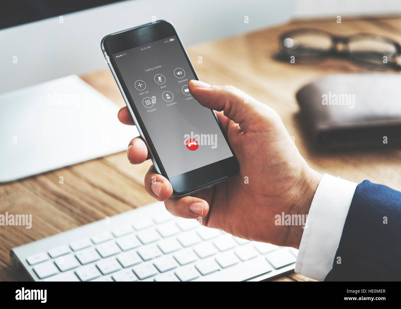 Outgoing Call Calling Communication Concept Stock Photo - Alamy
