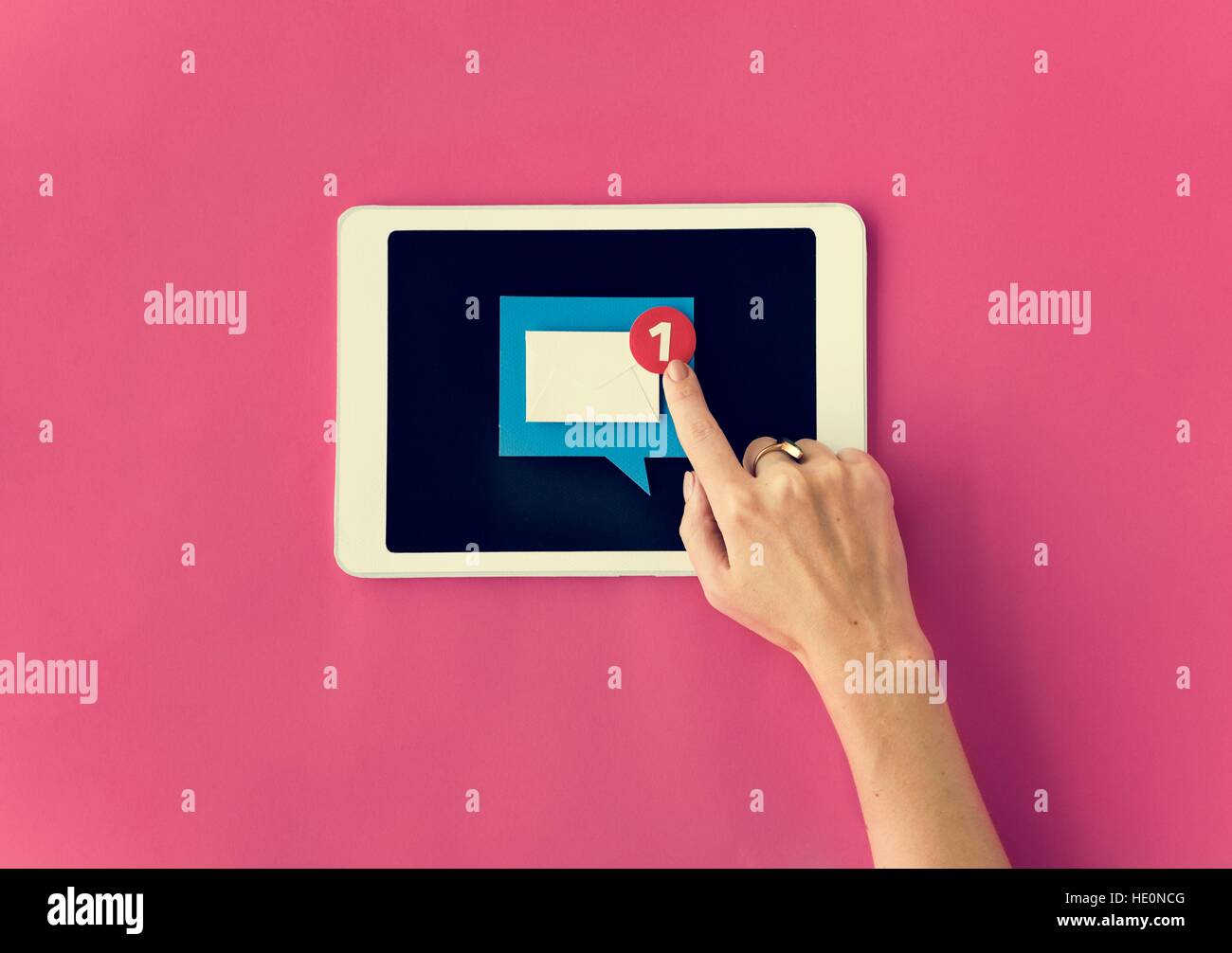 Tablet Digital Device Information Technology Concept Stock Photo - Alamy