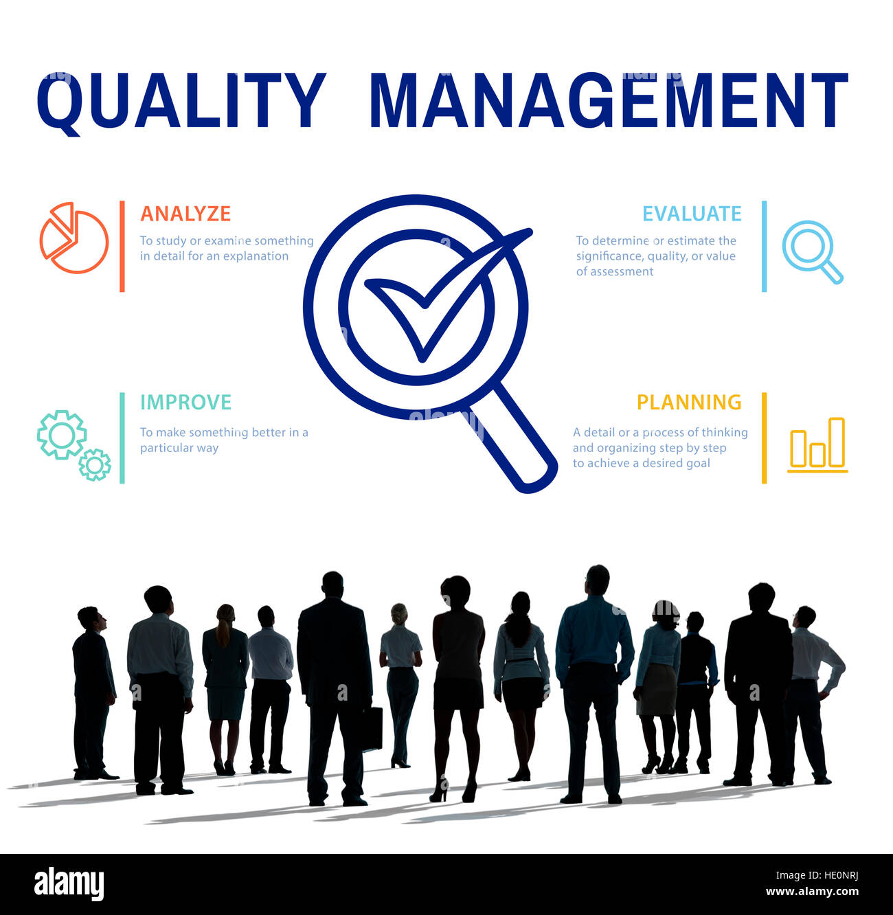 Quality Management Check Icon Concept Stock Photo - Alamy