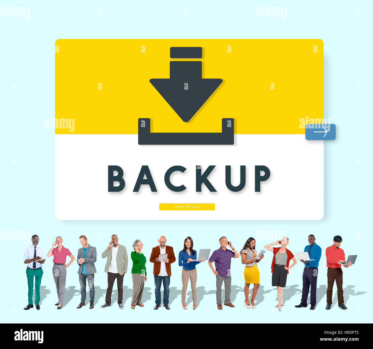 Data Backup Storage SYNC Digital Server Internet Concept Stock Photo ...