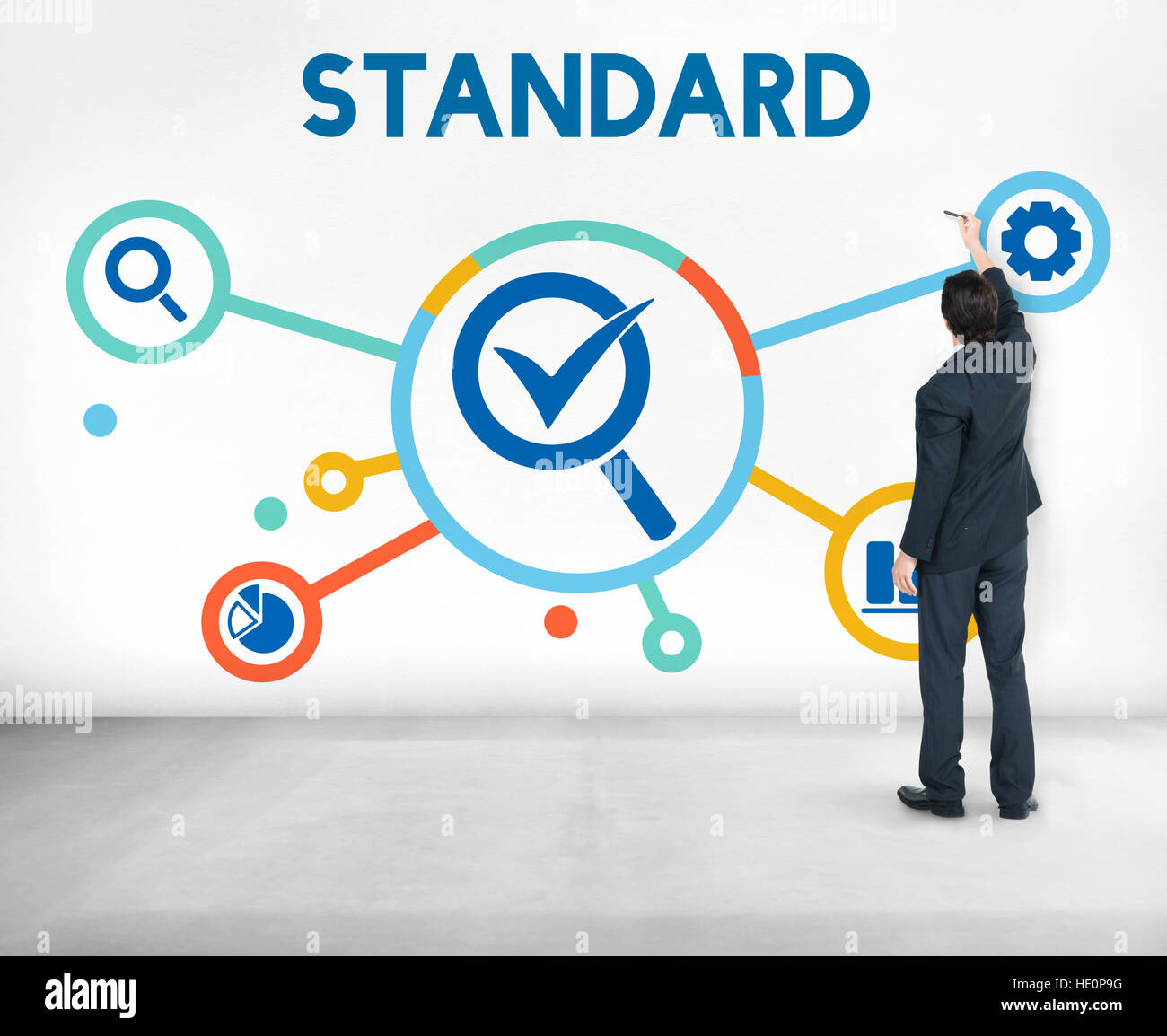 Quality Management Check Icon Concept Stock Photo - Alamy