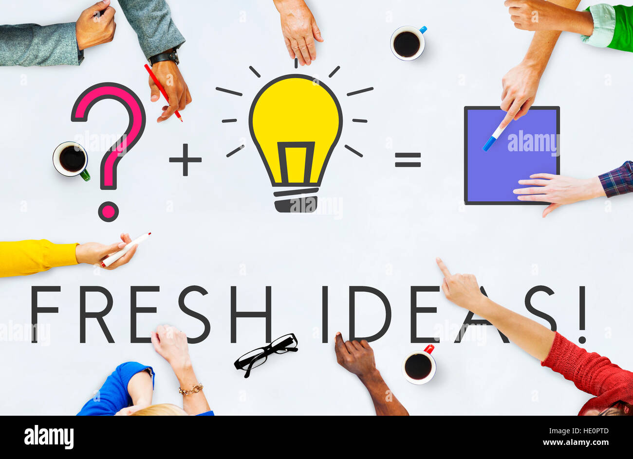 Creative Curiosity Ideas Equation Concept Stock Photo - Alamy