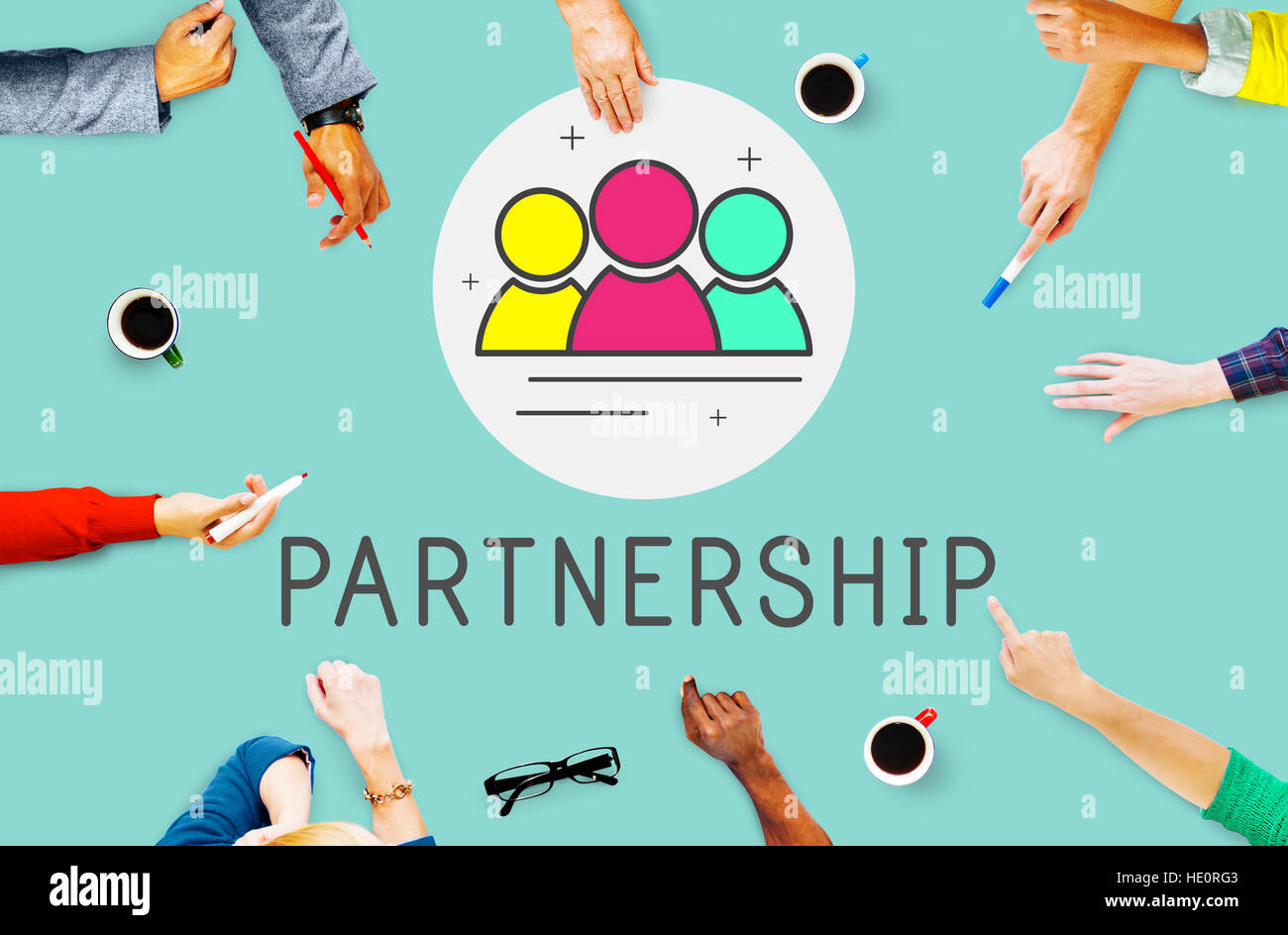Cooperation Team Partnership Alliance Concept Stock Photo - Alamy
