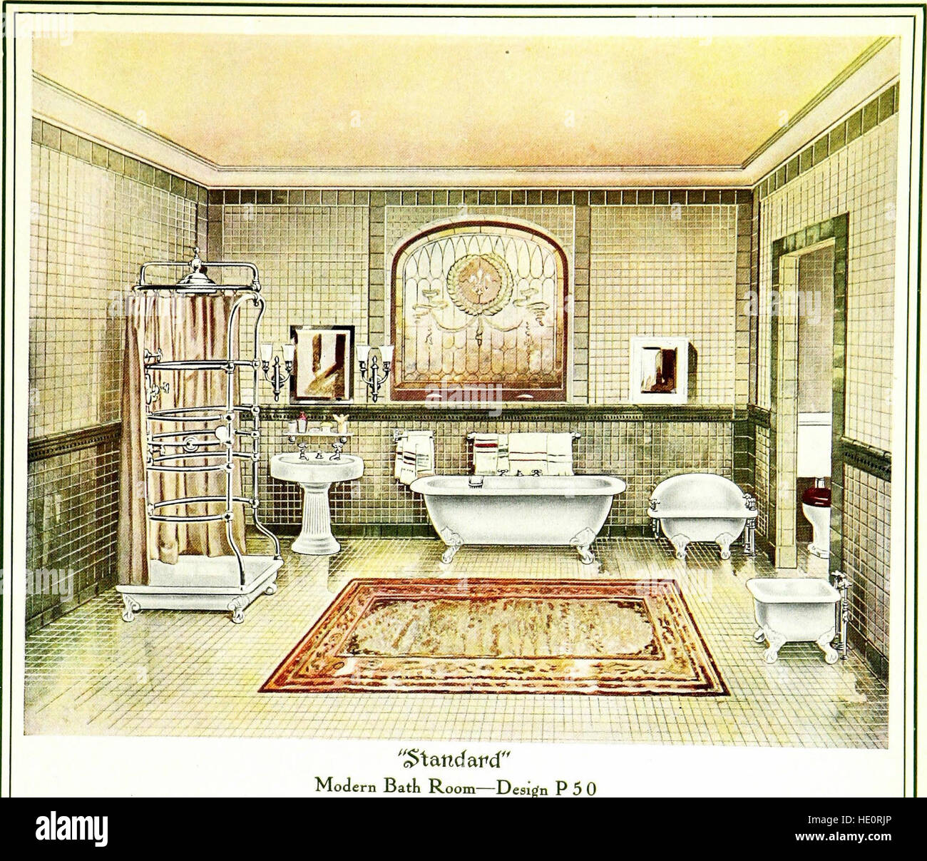 This 1912 guide offers practical advice for designing modern bathrooms ...