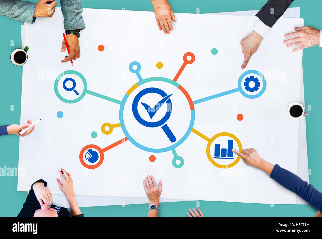 Quality Management Check Icon Concept Stock Photo - Alamy