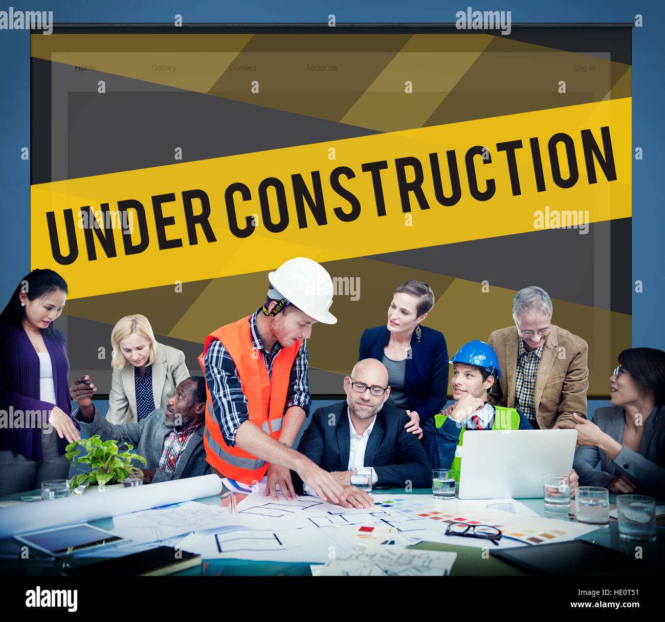 Under Construction Alert Safety Warning Privacy Concept Stock Photo - Alamy