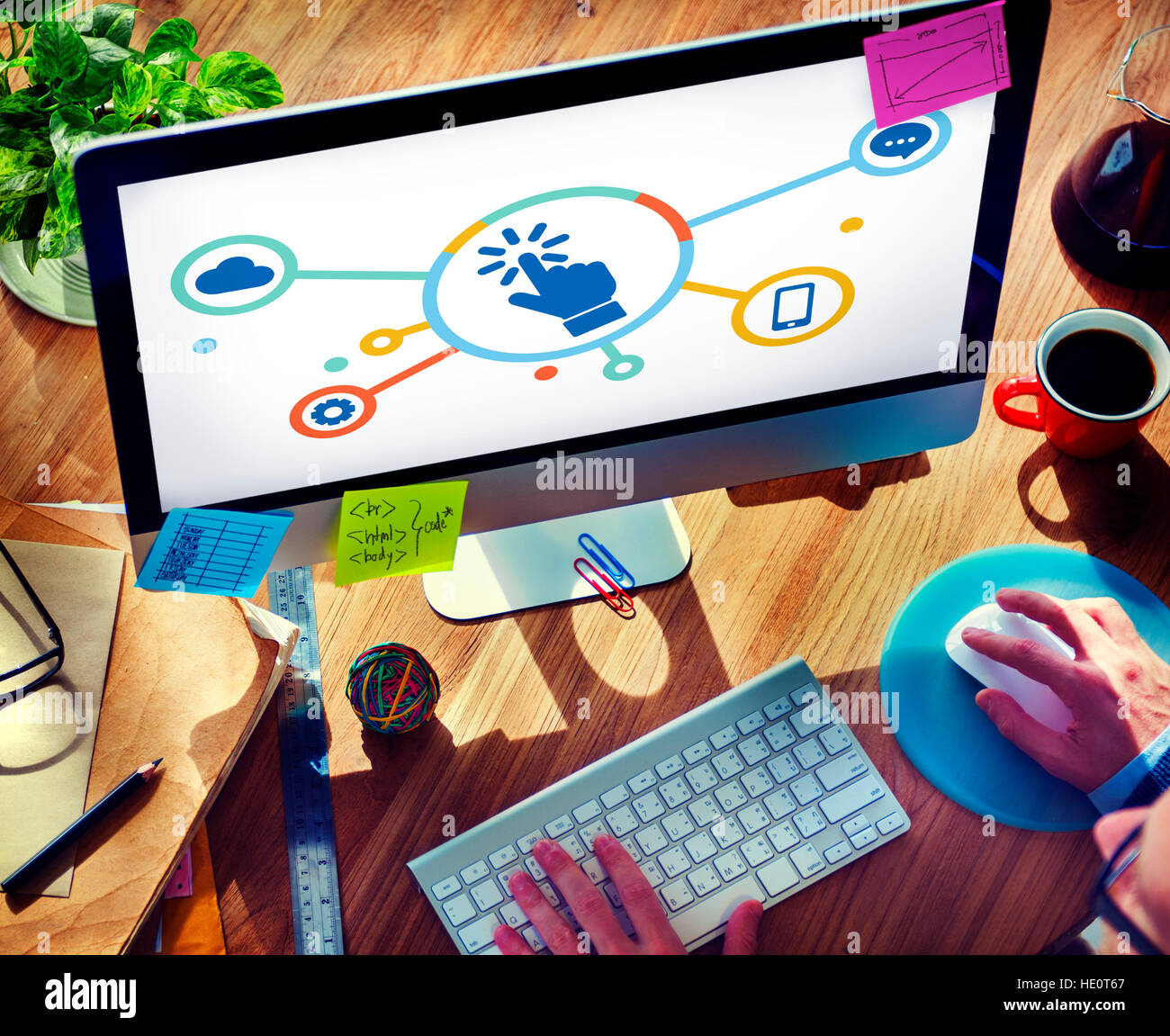 Click Online Connection Graphic Concept Stock Photo - Alamy