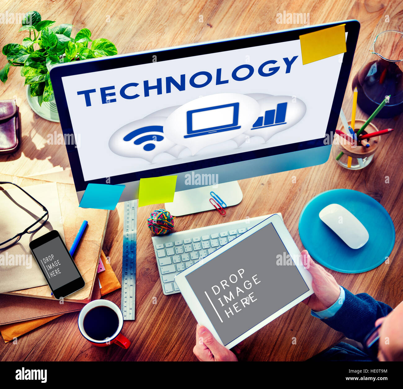 Technology Digital Communication Connection Network Concept Stock Photo ...