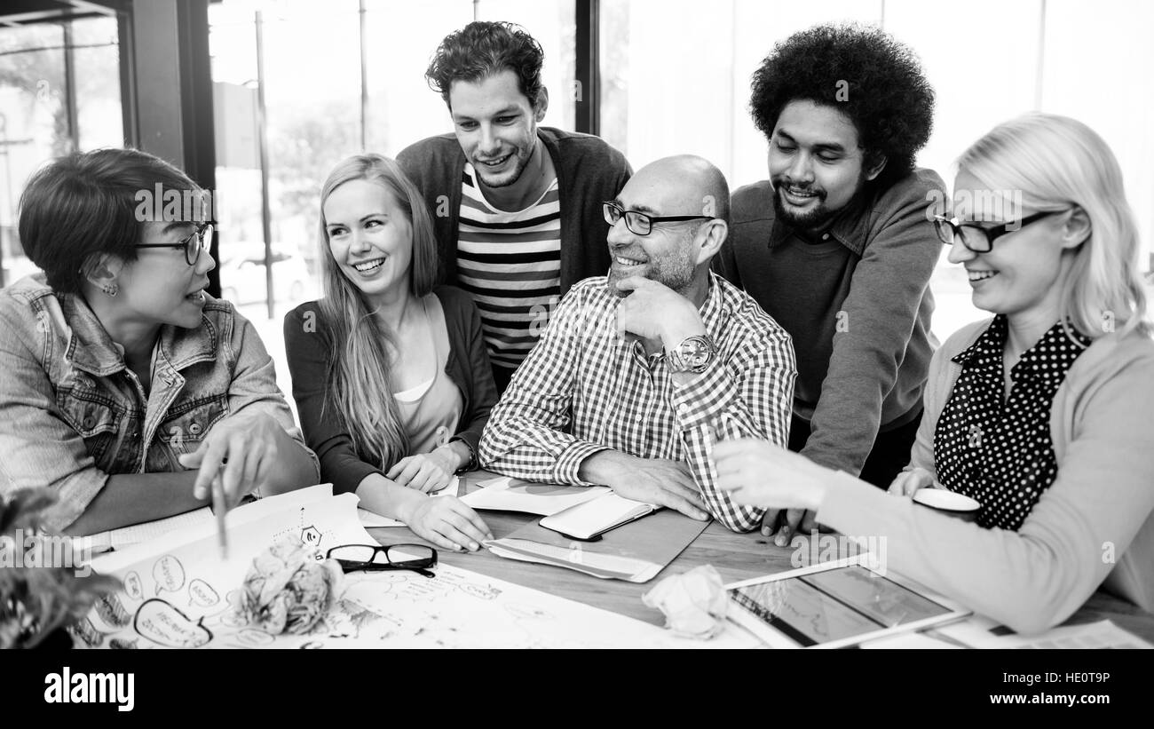 People Meeting Discussion Sharing Studying Concept Stock Photo - Alamy