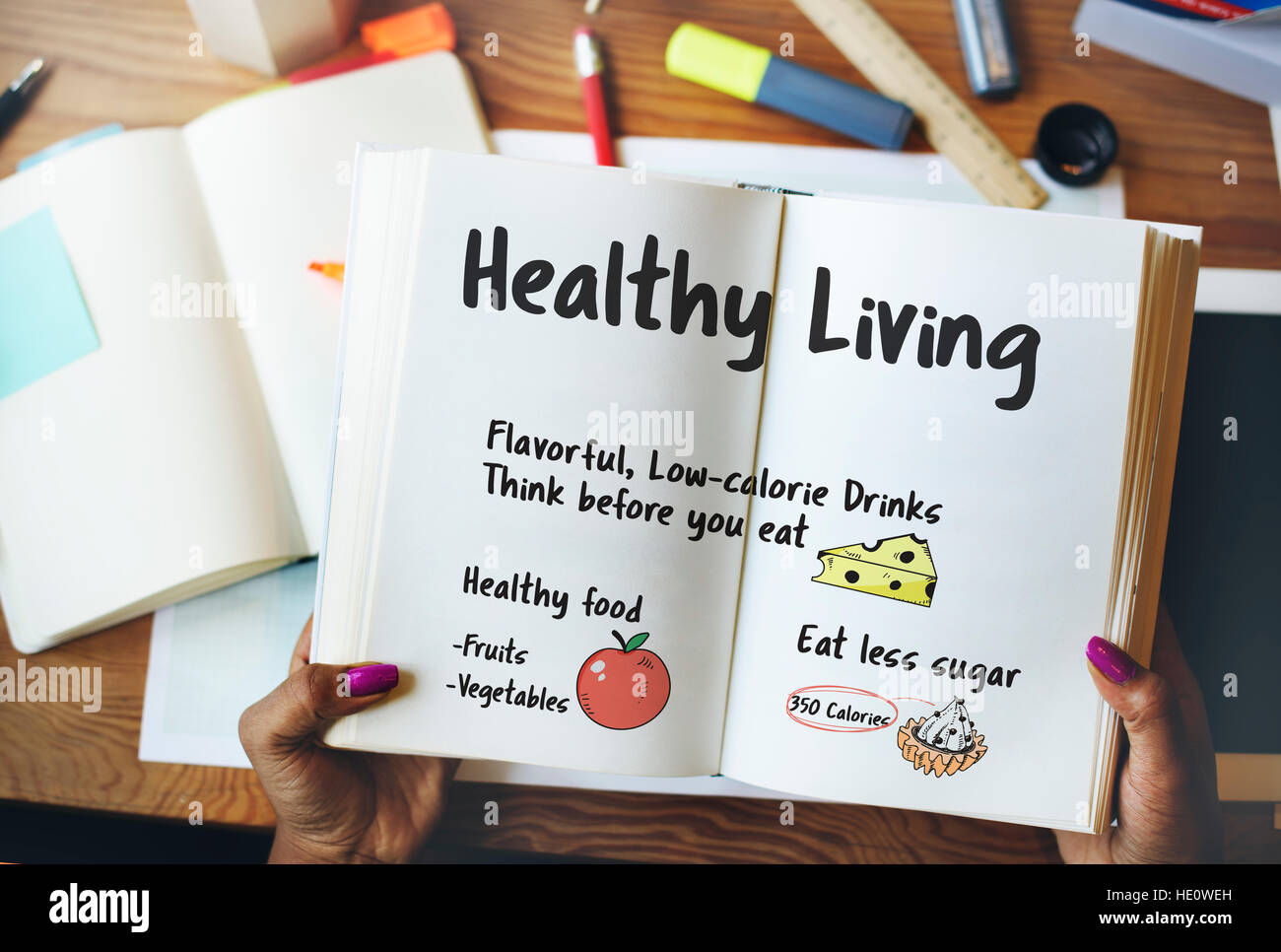 Healthy Diet Notes To Do List Concept Stock Photo - Alamy