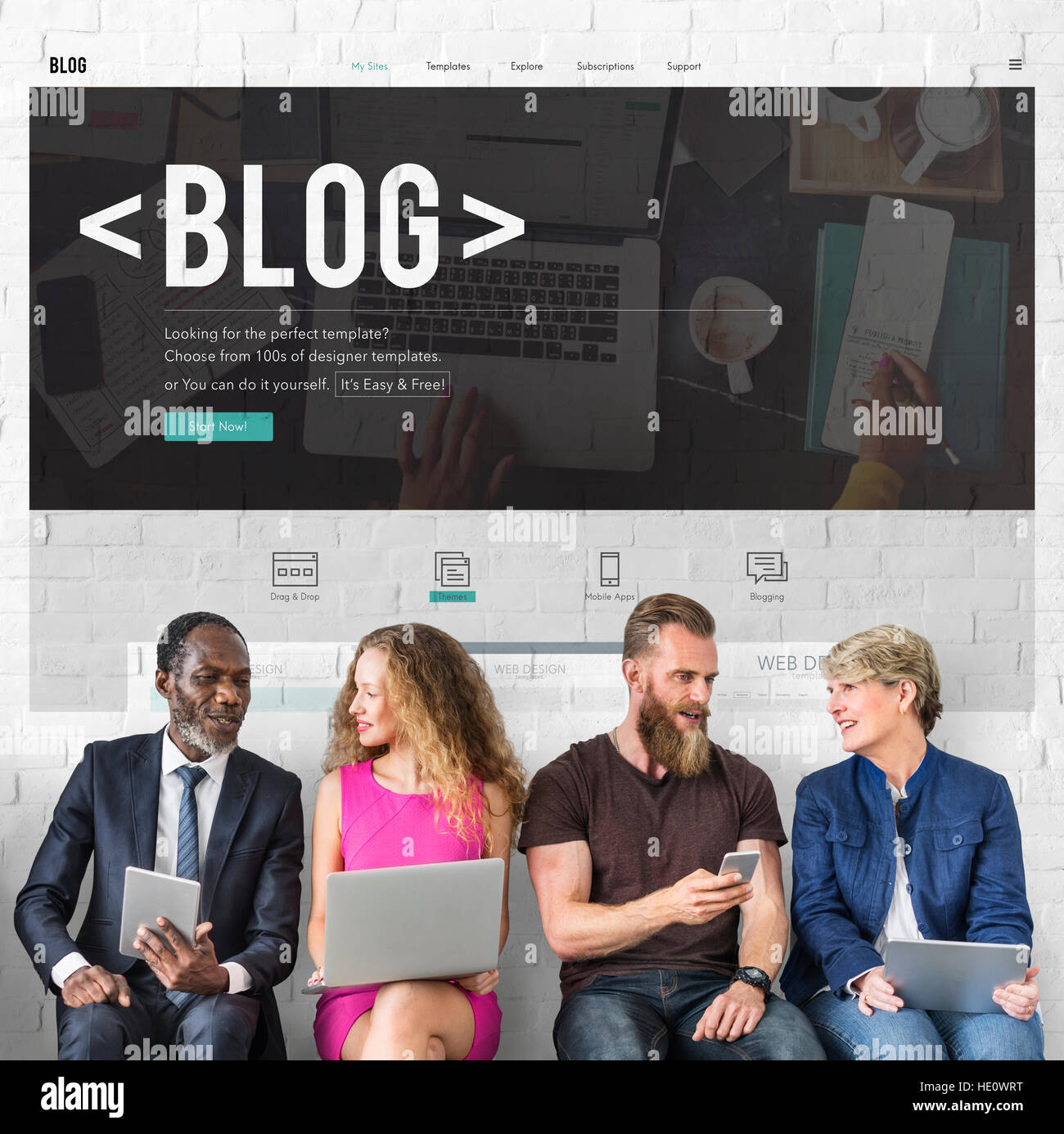 Blog Web Design Ideas Programming Software Template Interface Concept ...