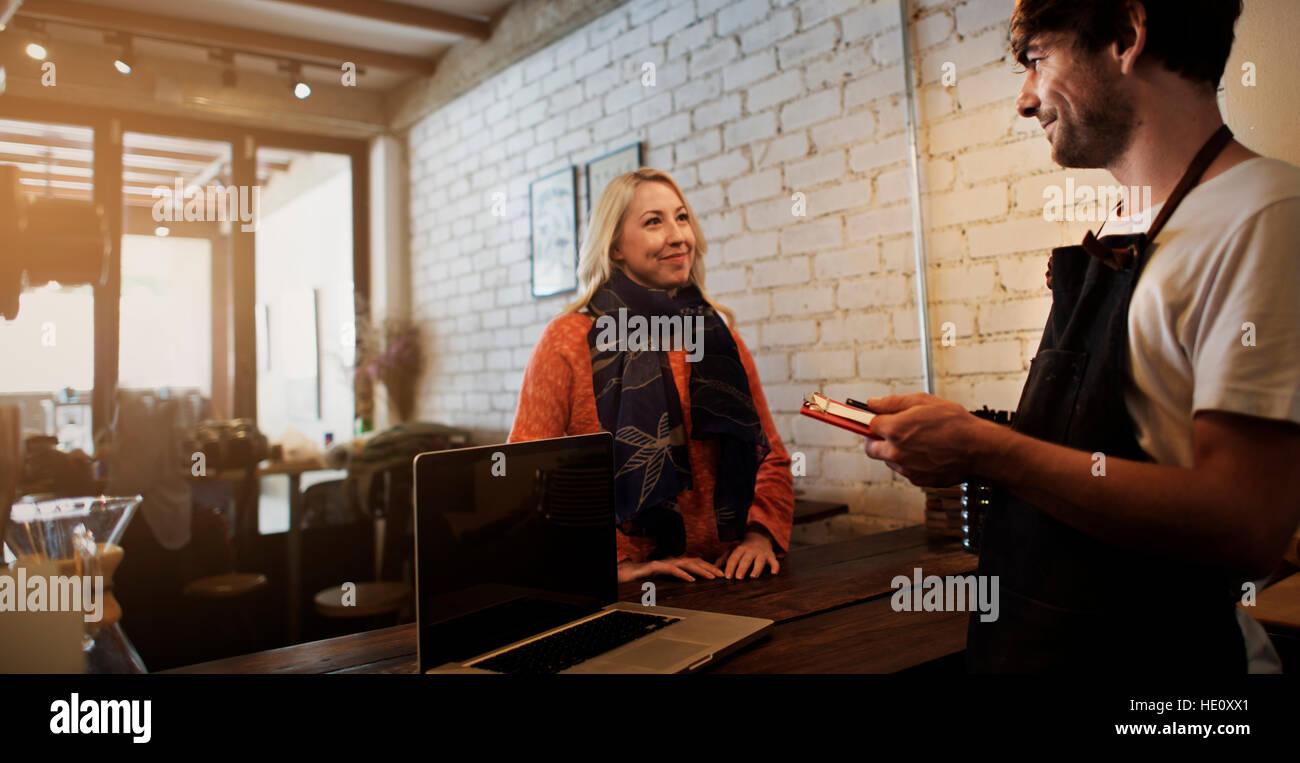 Barista Cafe Restaurant Cafeteria Customer Serve Concept Stock Photo ...