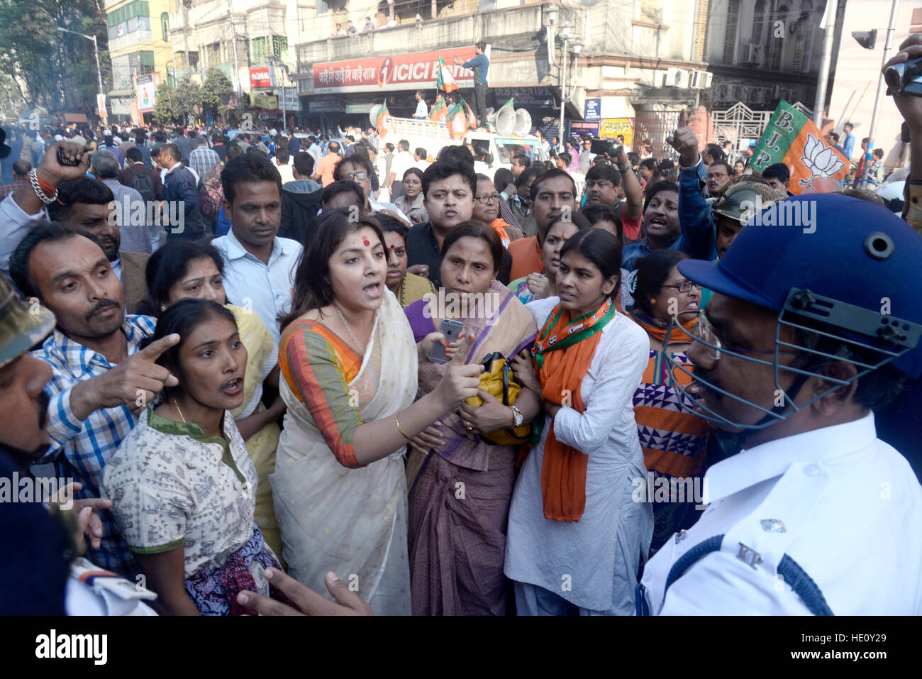 Kolkata, India. 15th Dec, 2016. Police arrested BJP women leader and ...
