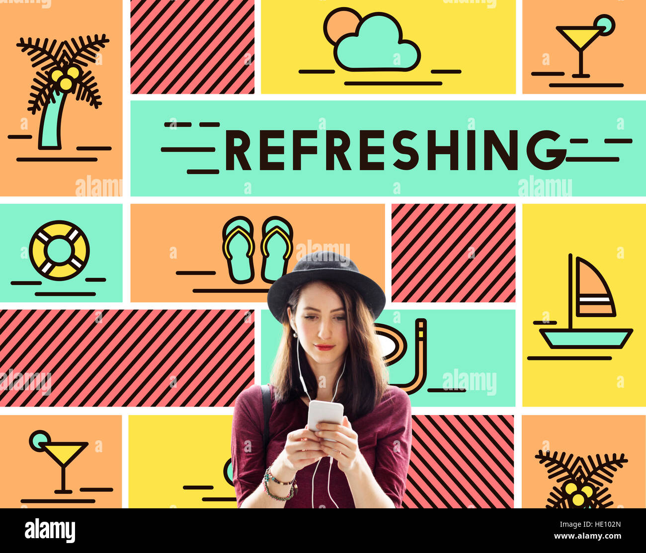 Refreshing Refreshment Renew Rethink Restart Concept Stock Photo - Alamy