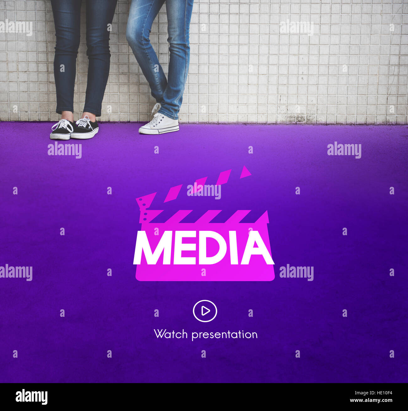Media Movie Entertainment Graphic Concept Stock Photo - Alamy