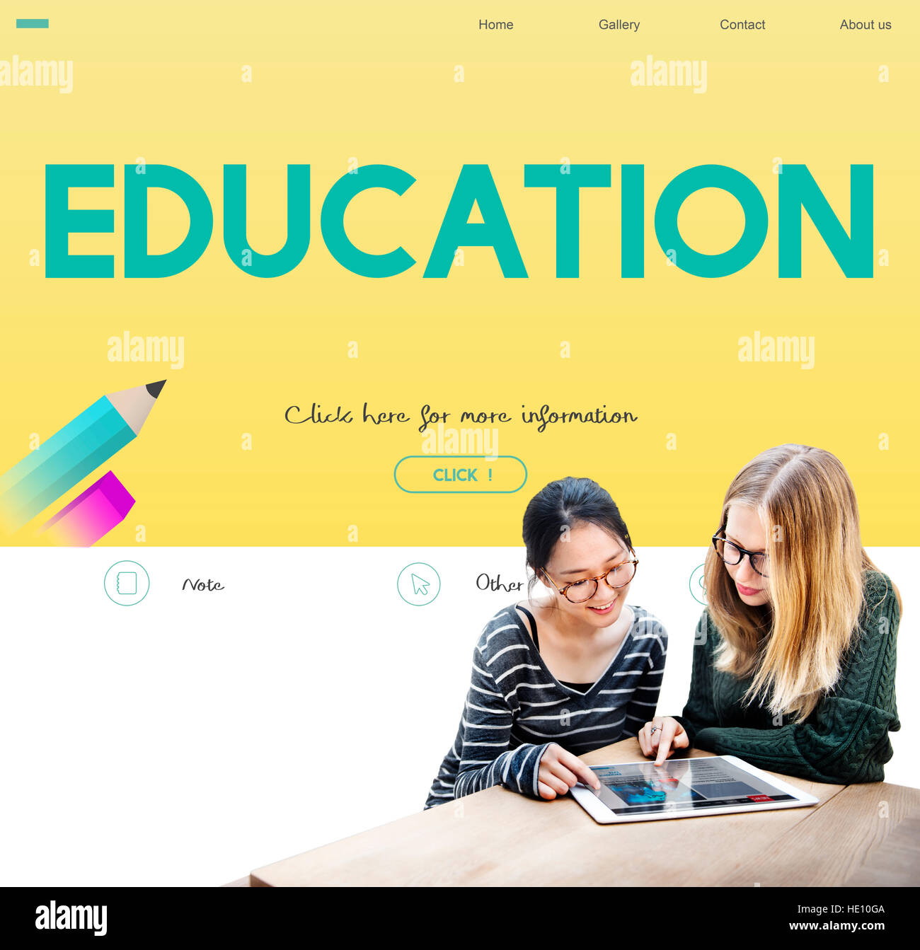 Online Education Interface Concept Stock Photo - Alamy