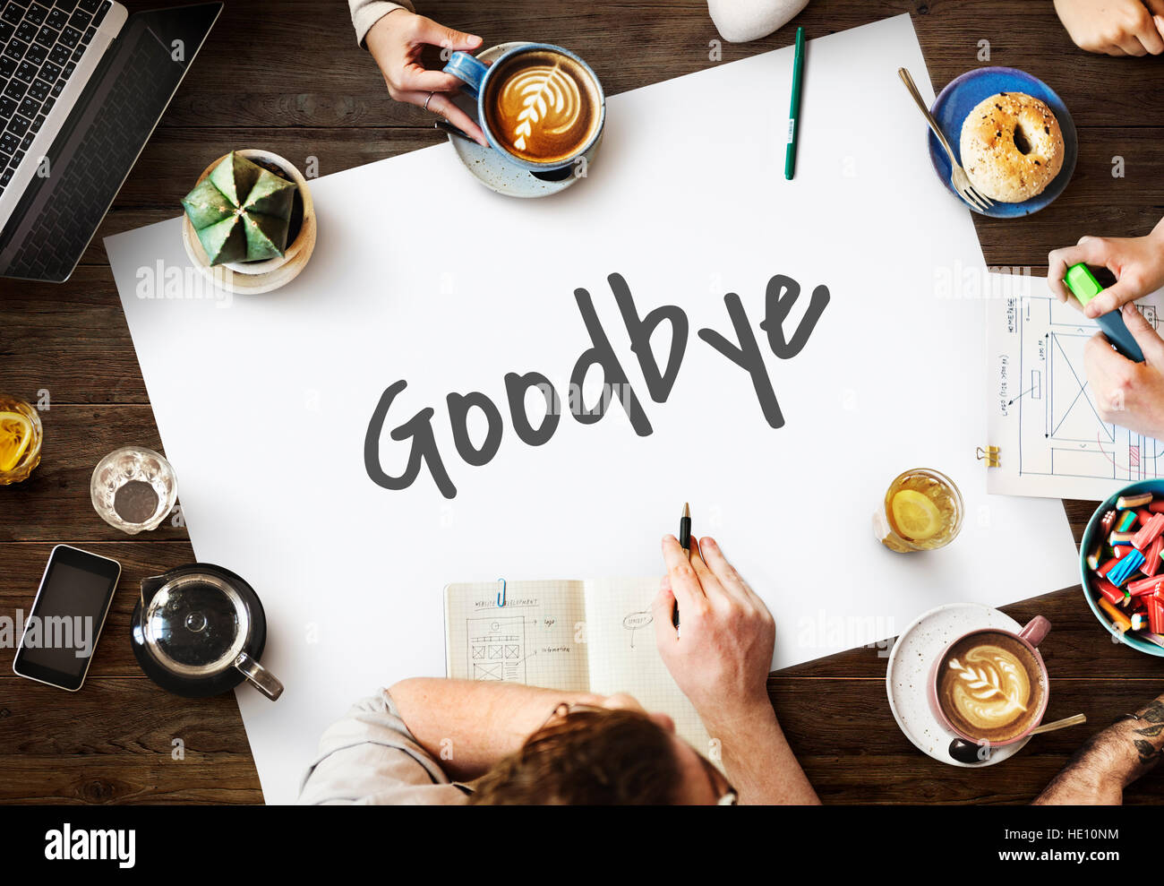 Goodbye Farewell Phrase Saying Leave Later Concept Stock Photo - Alamy