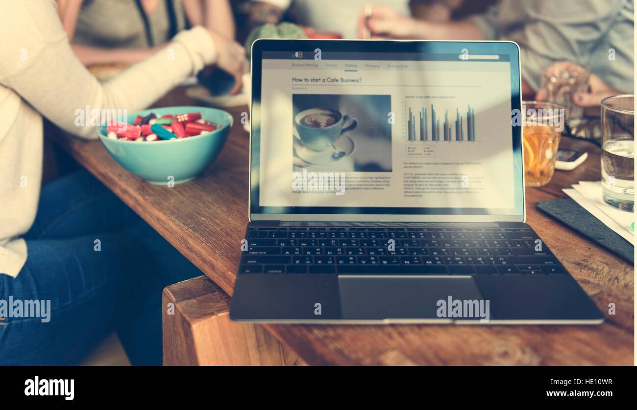 Coffee Shop Cafe Business Plan Marketing Startup Concept Stock Photo ...