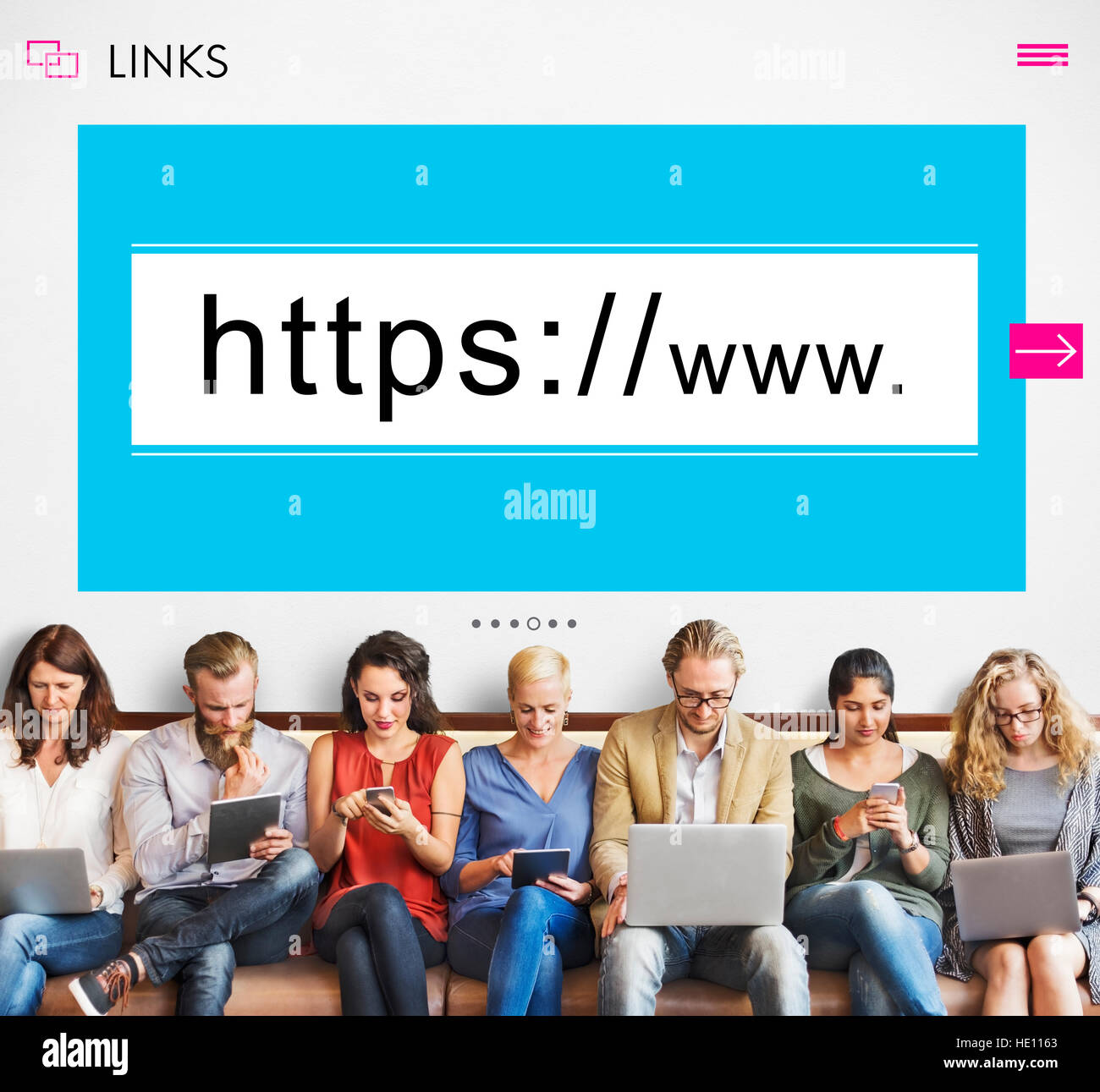 HTTP WWW Website Links Search Box Graphic Concept Stock Photo - Alamy