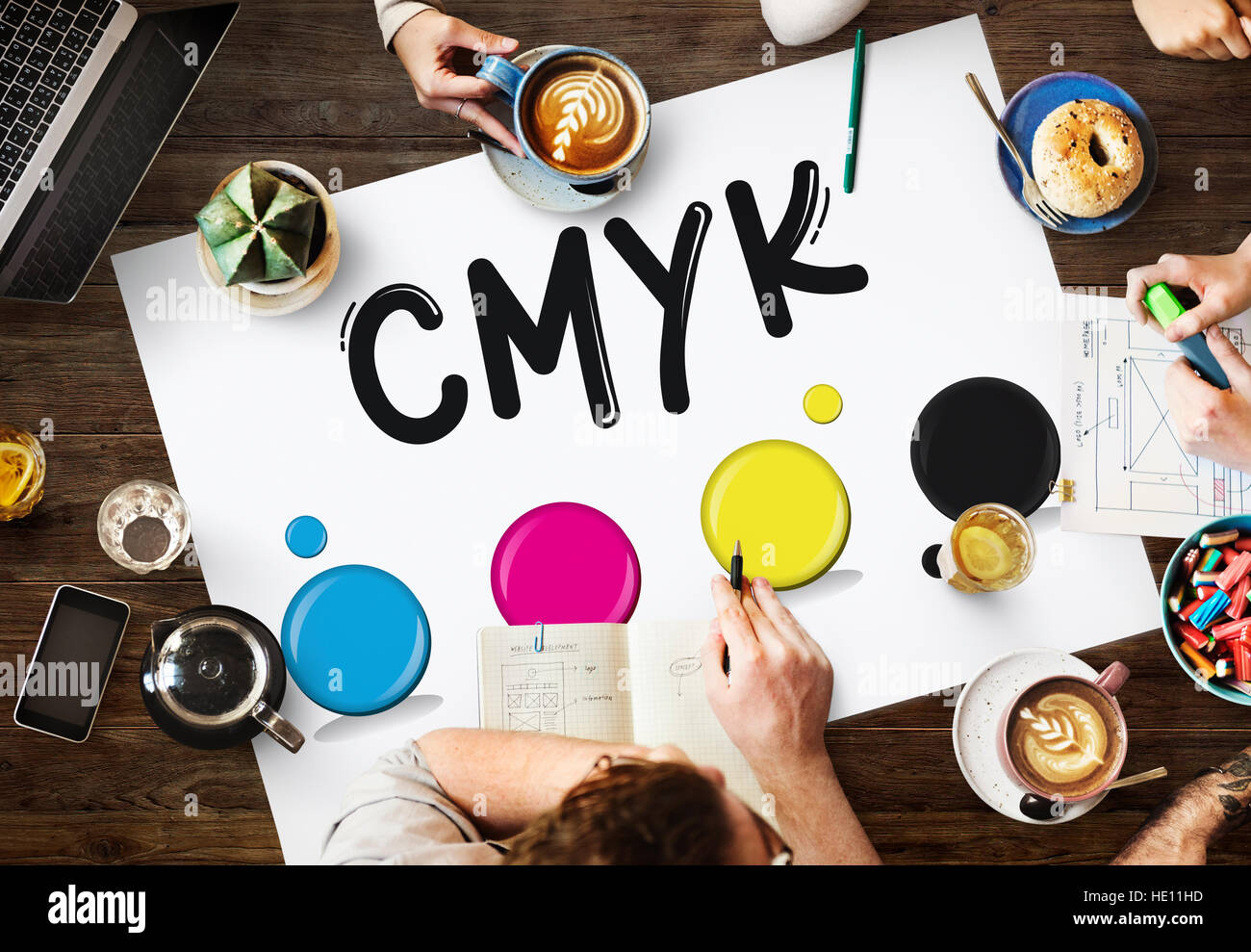 CMYK Creative Design Color Ink Mixture Printing Concept Stock Photo - Alamy