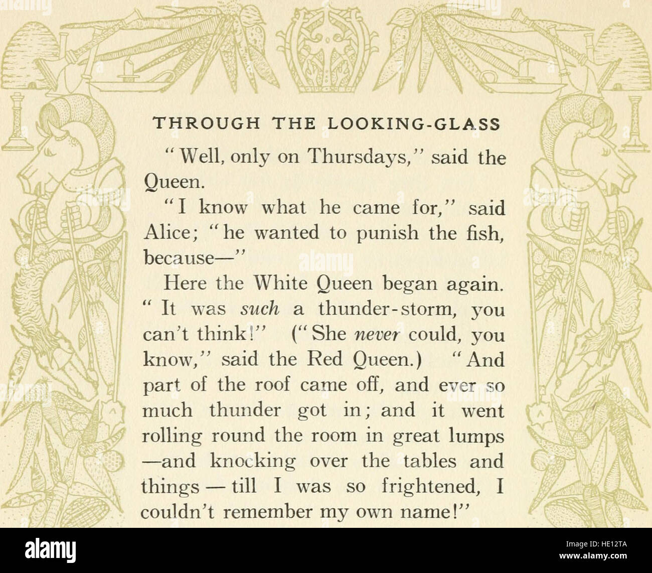 Through the Looking Glass (1902), a sequel to Alice's Adventures in ...