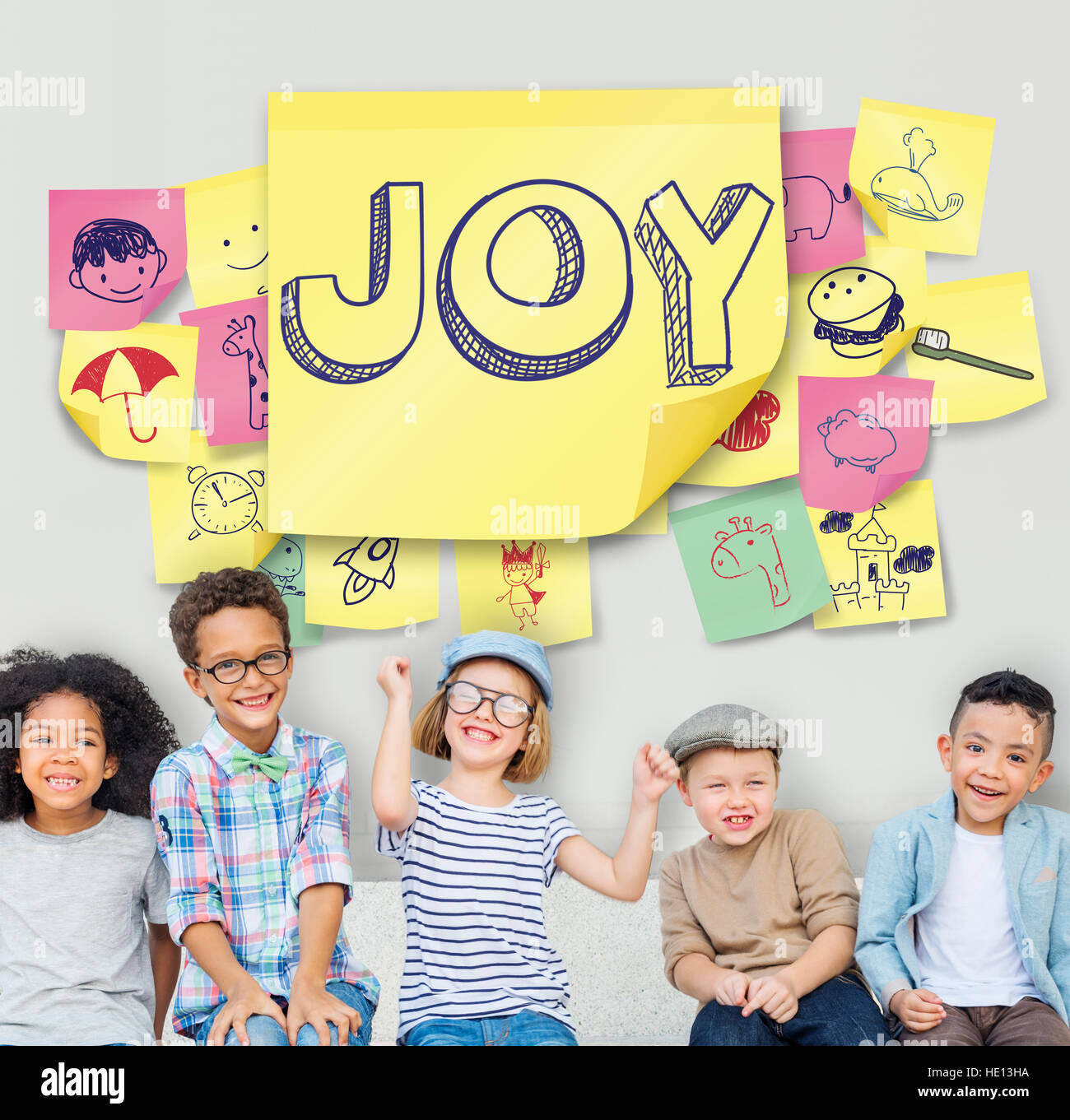 Children Playful Happiness Enjoyment Childhood Concept Stock Photo - Alamy