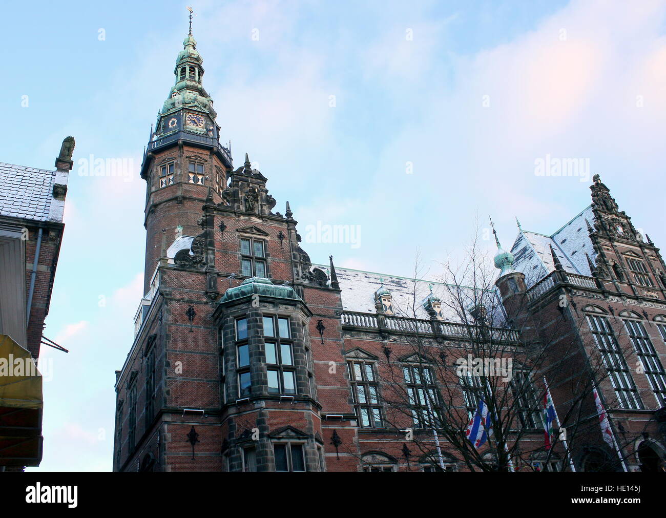 Early 20th century Academy Building, Groningen, Netherland. Rijksuniversiteit Groningen ...