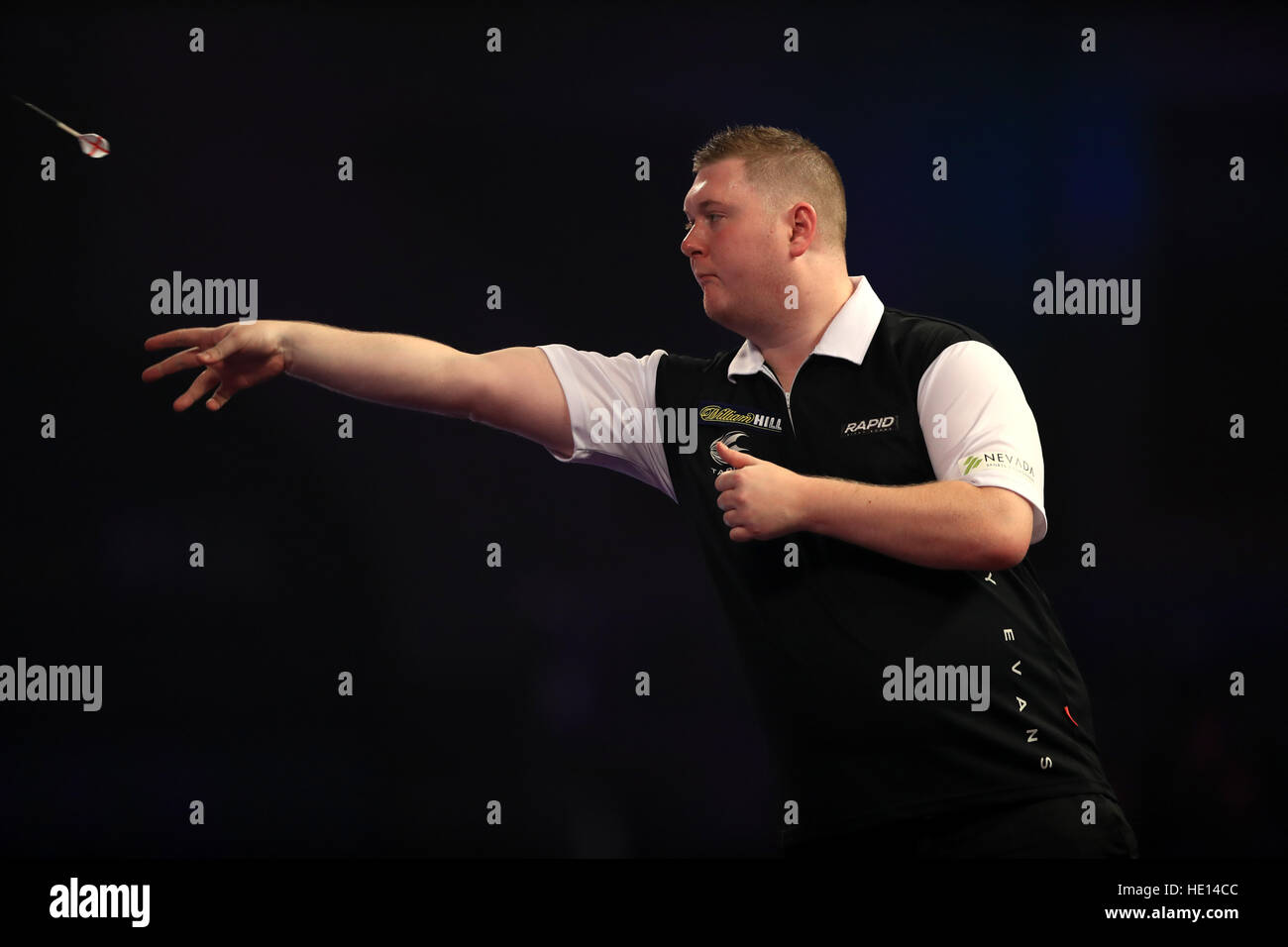 Ricky Evans during day one of the William Hill World Darts Championship ...