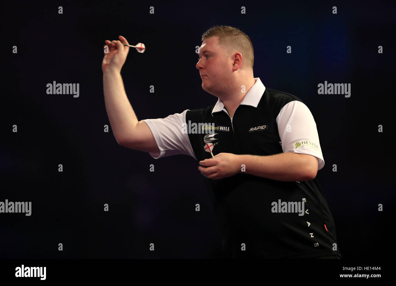 Ricky Evans during day one of the William Hill World Darts Championship ...